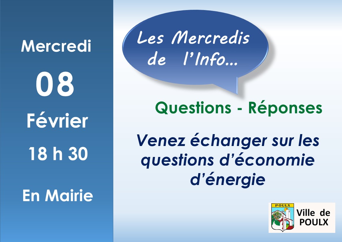 LES MERCREDIS DE L'INFO... - Mairie de Poulx :Mairie de Poulx